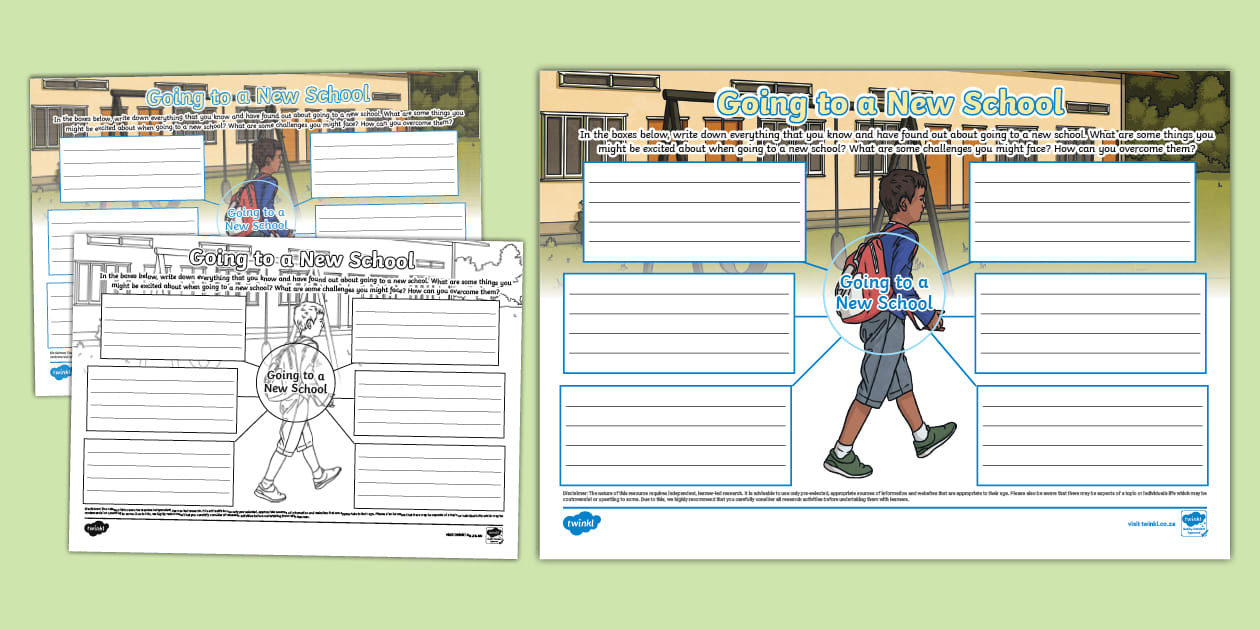 Going to a New School Mind Map - Twinkl South Africa