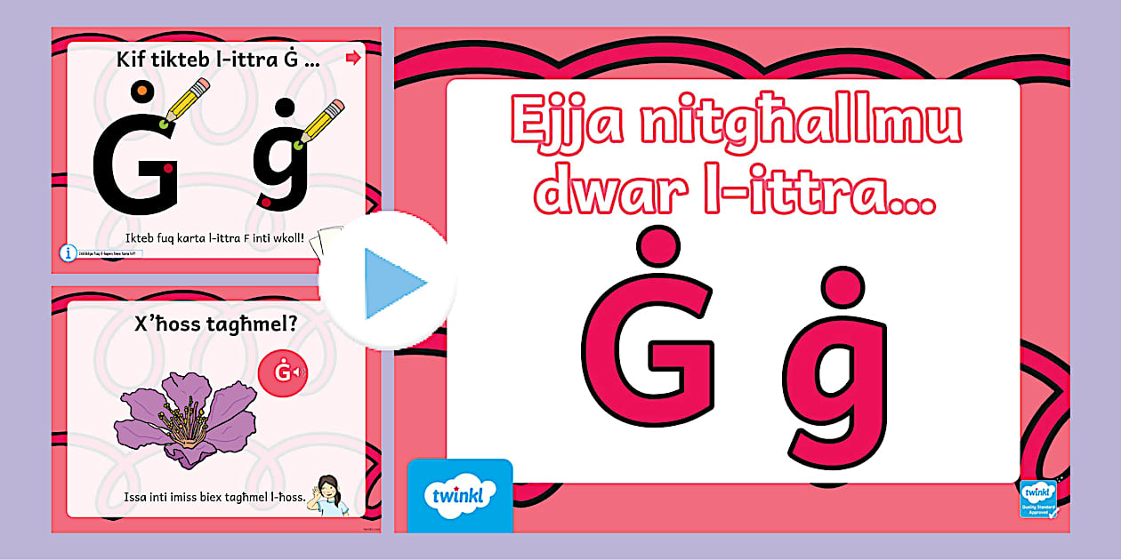 Preżentazzjoni: Ejja Nitgħallmu Dwar l-Ittra Ġ - Twinkl