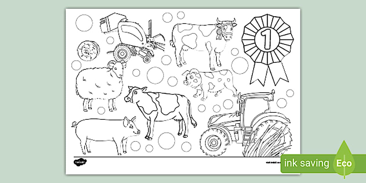Balmoral Show Colouring Page (teacher made) - Twinkl