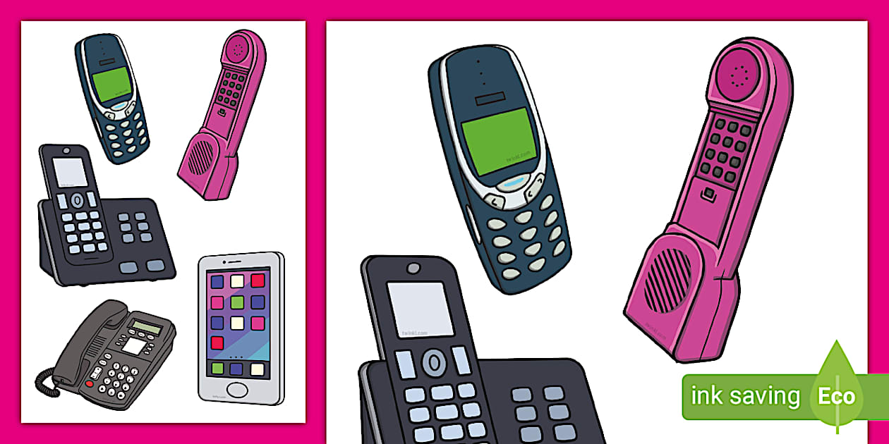 Phone Clip Art Cut-Outs (teacher made) - Twinkl