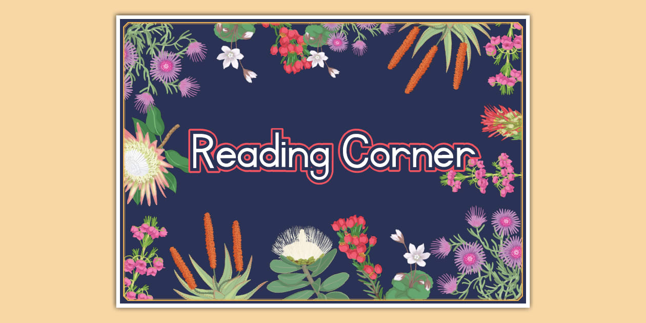 Fynbos-Themed Reading Corner Display Poster - Twinkl