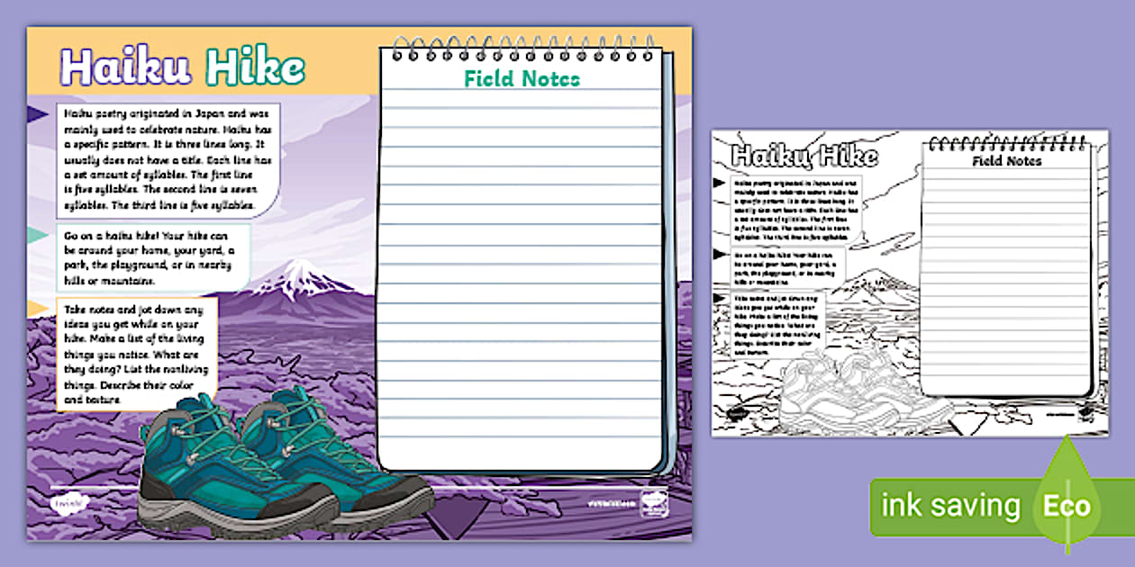 Haiku Hike Worksheet - Outdoor Nature Haiku Worksheet ELA