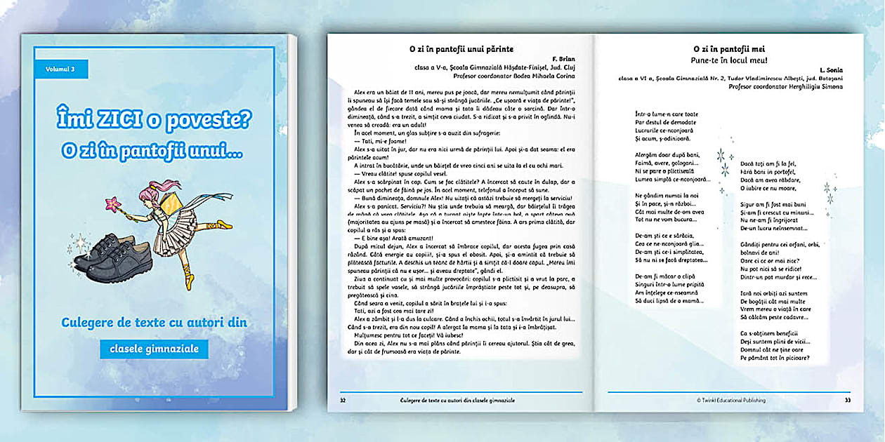 FREE! - O zi în pantofii unui... Vol. 3 Texte cu autori din gimnaziu