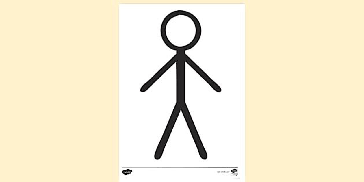 Stick Figure | Colouring Sheets (teacher made) - Twinkl