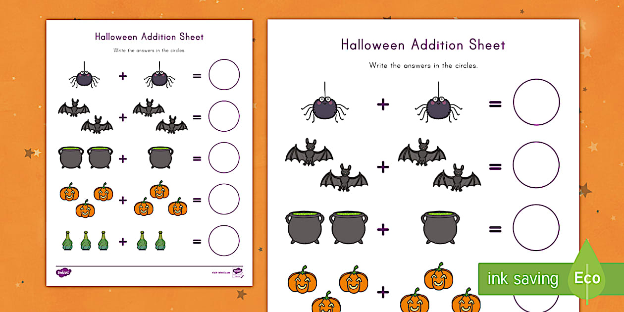 Halloween-Themed Addition Activity Worksheet | Printable Resource