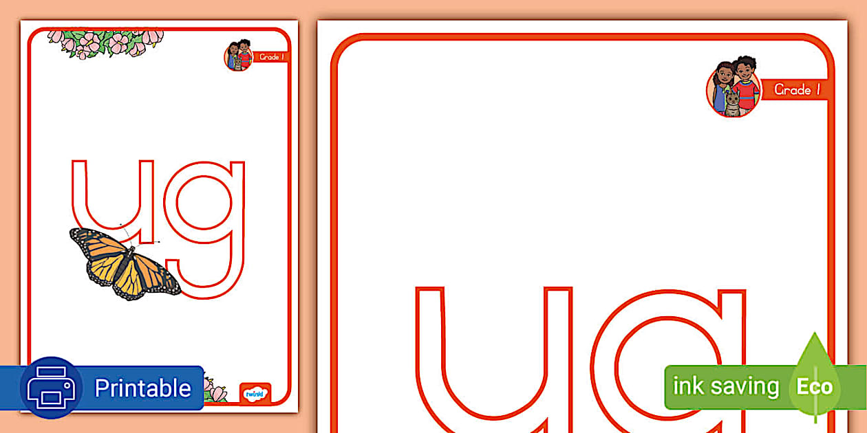 Grade 1 Phonics: -ug Sound Poster (Teacher-Made) - Twinkl