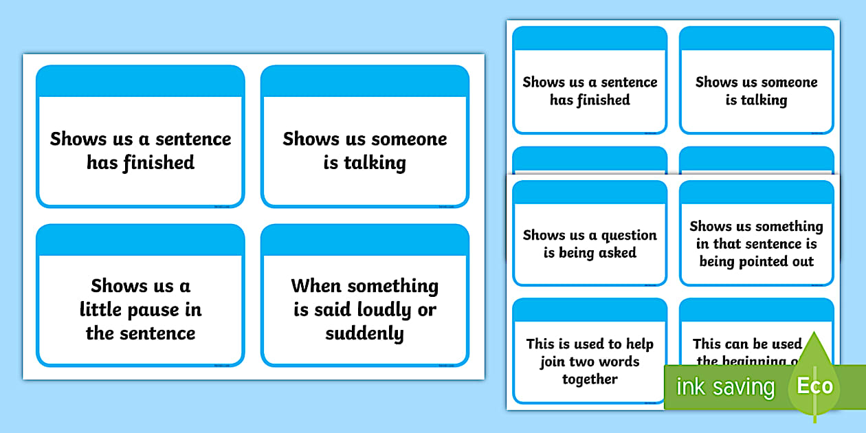 Punctuation Pyramid Explanation Flashcards (teacher made)