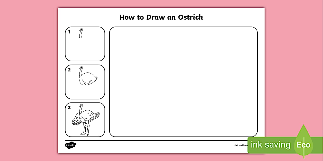 Free How to Draw an Ostrich activity for Kids: Download Now!