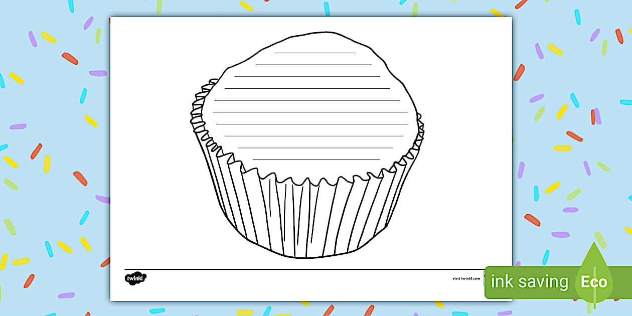 Muffin Writing Template (teacher made) - Twinkl