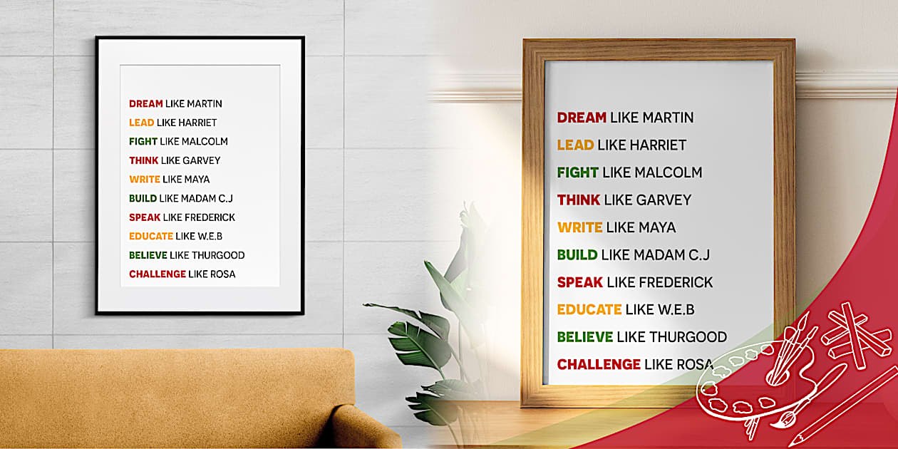 Black History Month Inspirational Poster Twinkl Art Gallery