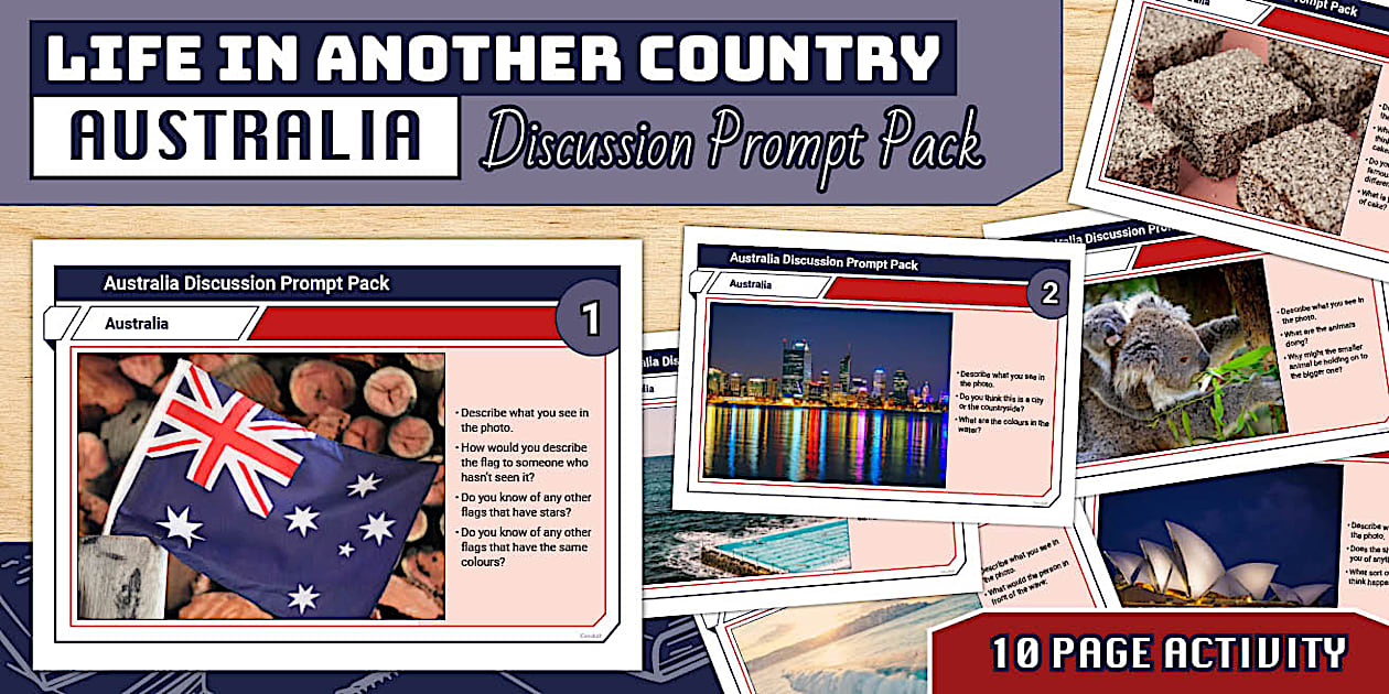 Australia Discussion Cards for Social Studies