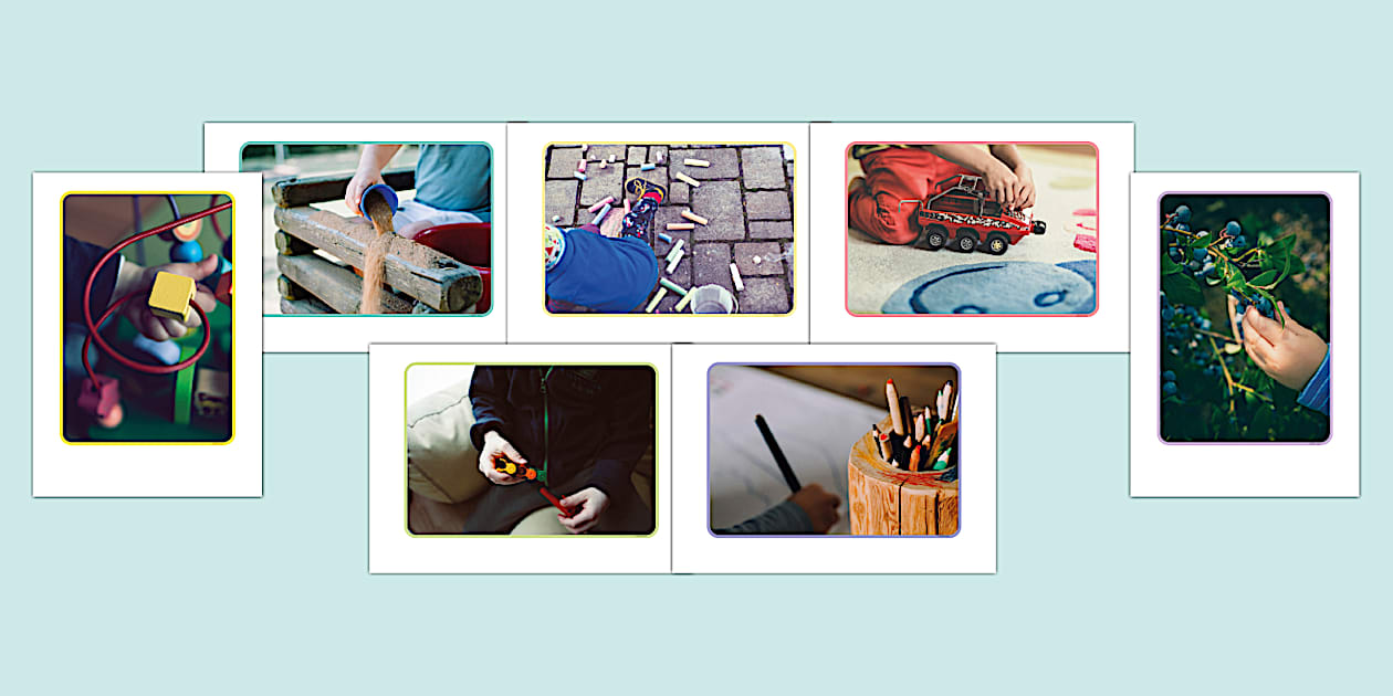 Fine Motor Skills Display Photo Pack (teacher made) - Twinkl