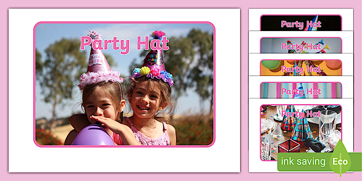 Party Hat Photo Pack (teacher made) - Twinkl