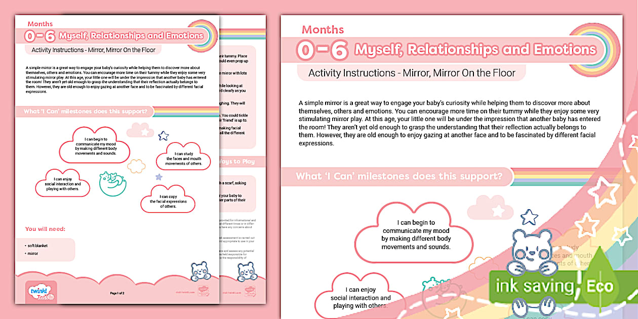 0-6 Months Myself Relationships Emotions - Mirror Mirror