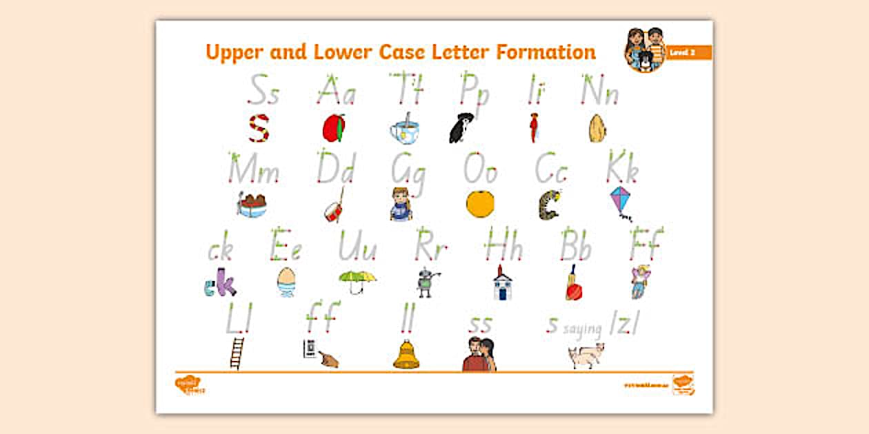 Level 2 Upper and Lower Case Letter Formation Mat