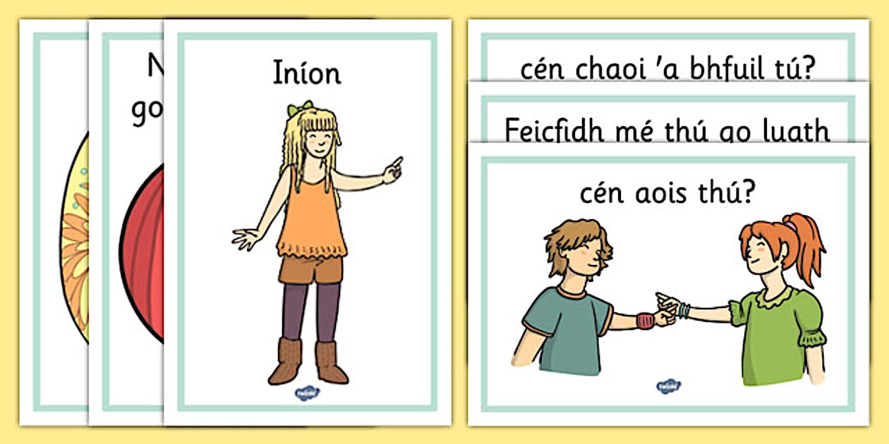 Year 3 Getting to Know You Display Posters Gaeilge - Twinkl