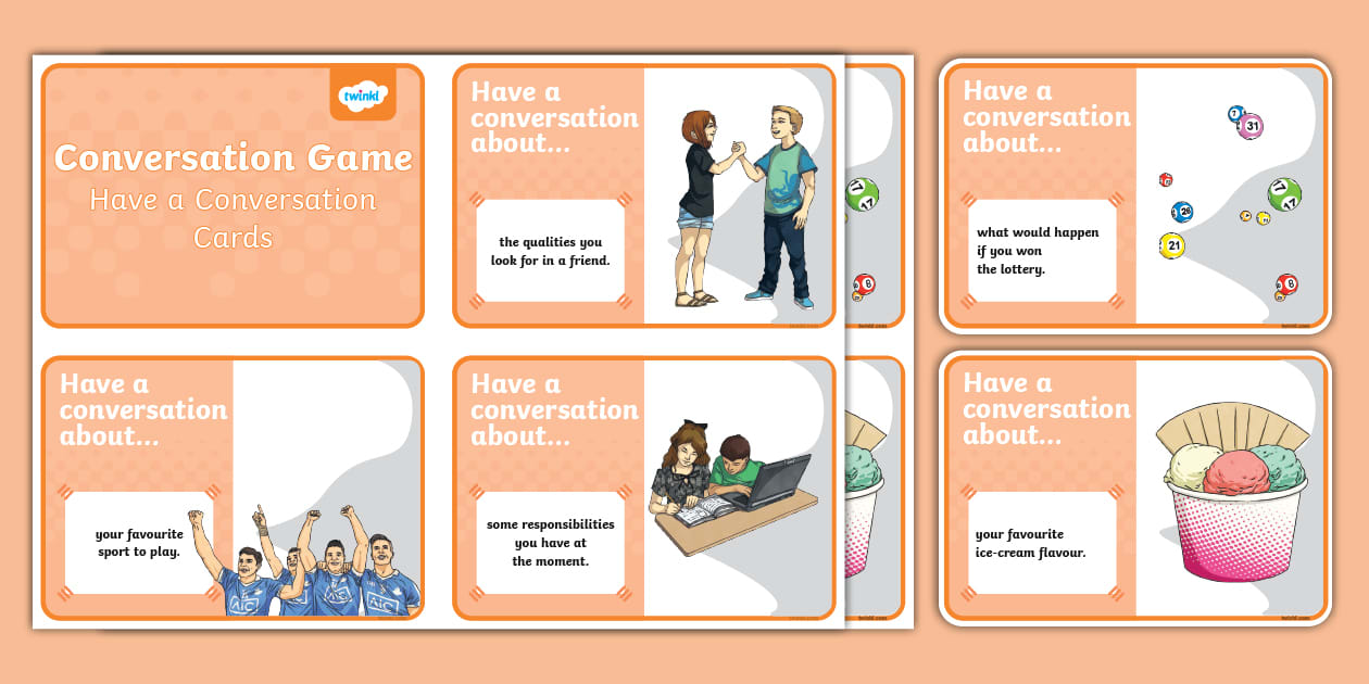 Talking Games - Conversation Cards (teacher made) - Twinkl