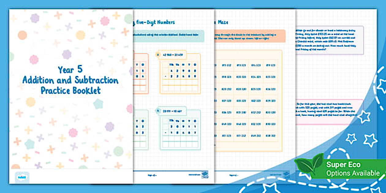 Addition and Subtraction Activity Pack - Year 5 - Twinkl