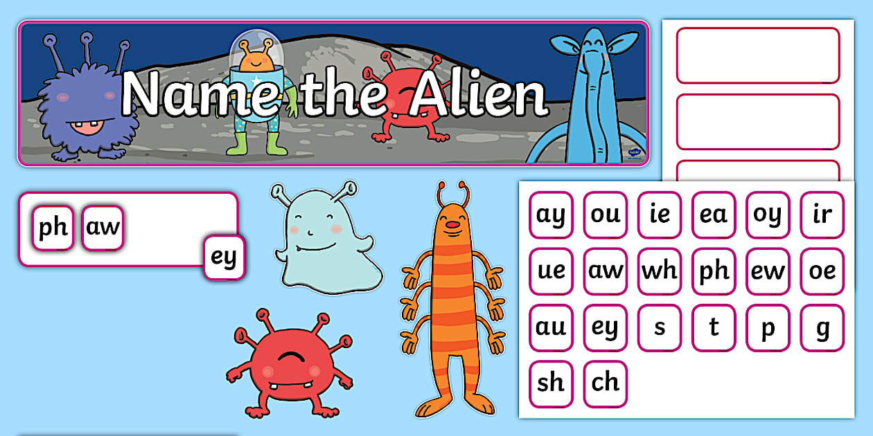 Cursive Phase 5 Name the Alien Interactive Display Pack