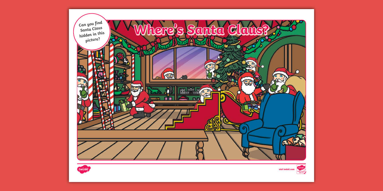 👉 Where's Santa Claus? I Spy Activity (Teacher-Made)