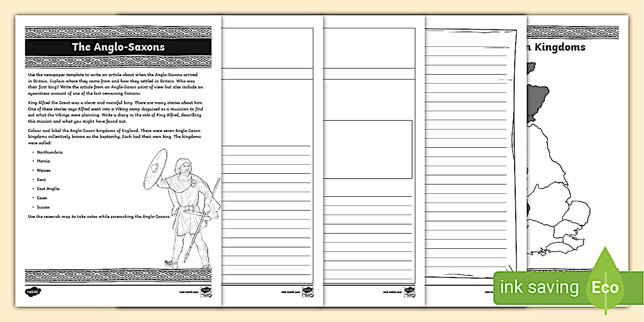 Anglo-Saxons Research Activity - Twinkl - History - Twinkl