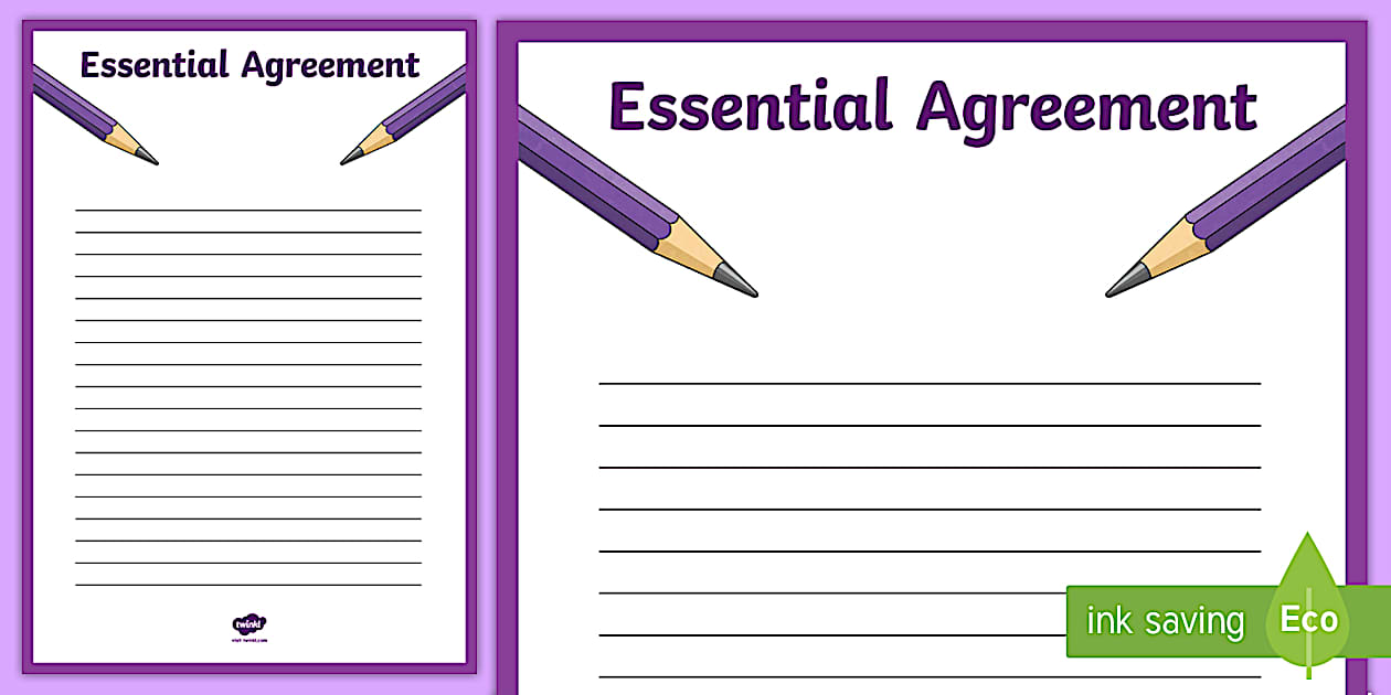 Classroom Essential Agreement Display Poster (teacher made)