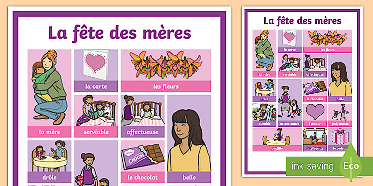Grille de mots : La fête des Mères (teacher made) - Twinkl