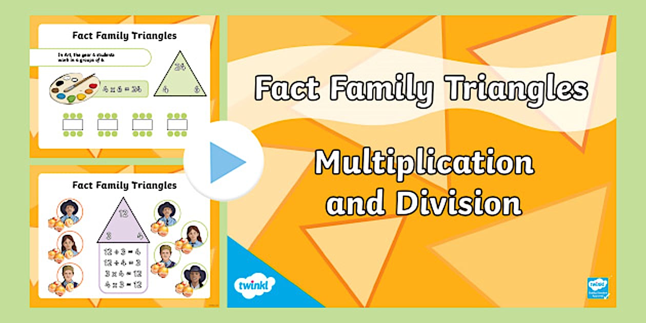 Fact Family Triangles Multiplication and Division PowerPoint