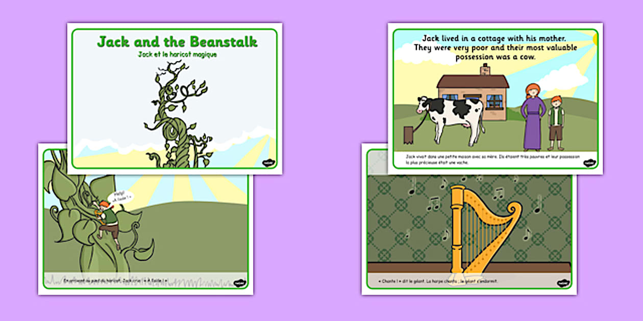 Jack and the Beanstalk Story French Translation - Twinkl
