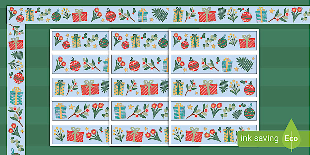 Aussie Christmas Countdown Bulletin Board Borders - Twinkl