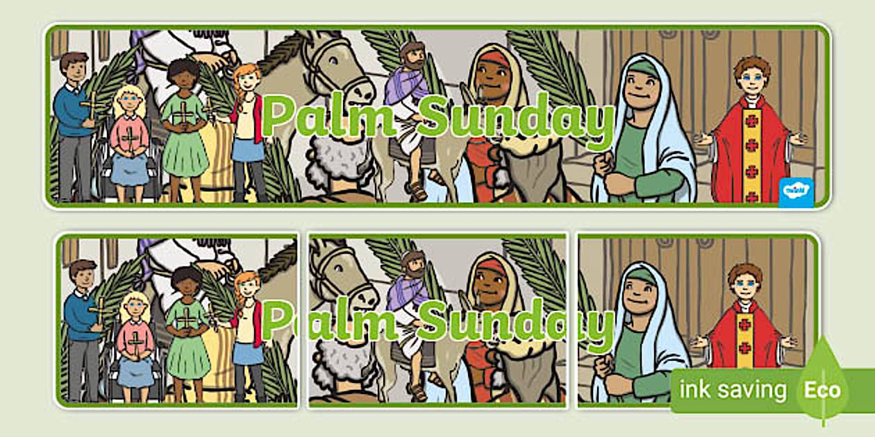 Palm Sunday Display Banner - Twinkl