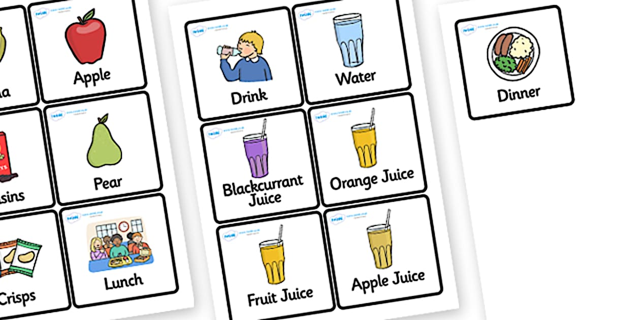 Food and Drink Word and Picture Cards (teacher made)