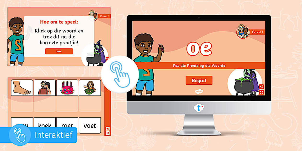 Graad 1 Klanke Aanlynspeletjie oe (Teacher-Made) - Twinkl