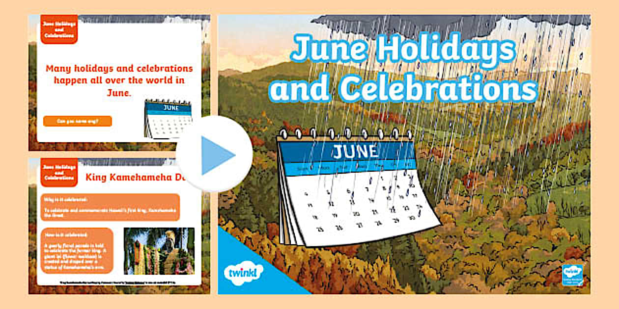June Holidays and Celebrations PowerPoint - Year 3 HASS