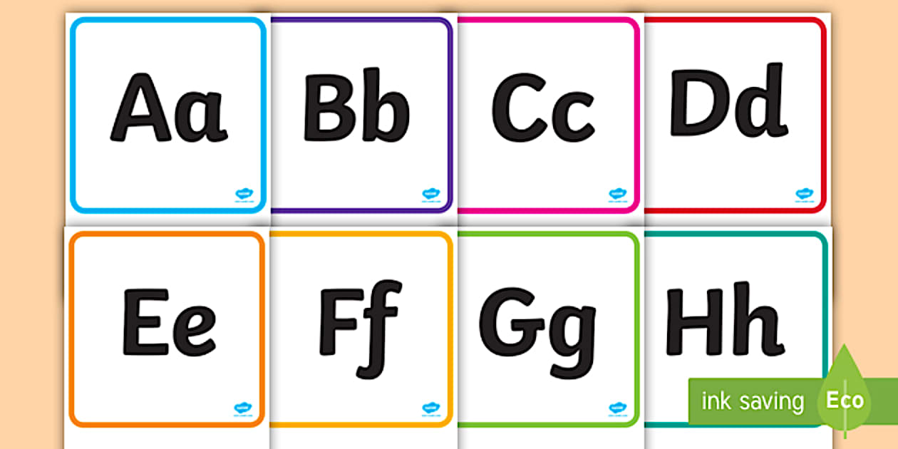 Editable A-Z Alphabet on Display Squares (professor feito)