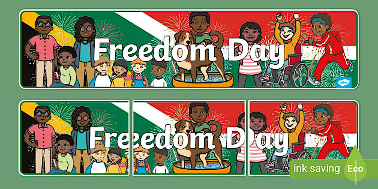 Happy Freedom Day Banner | Classroom Display | South Africa