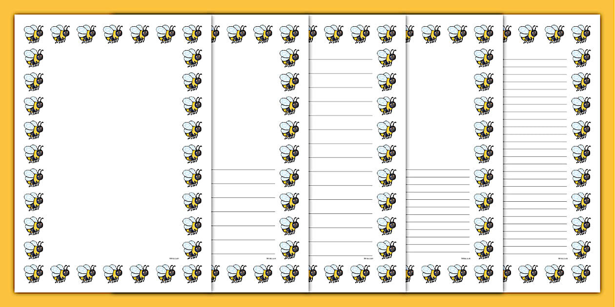 Bumble Bee Writing Paper | Primary Resources (teacher made)