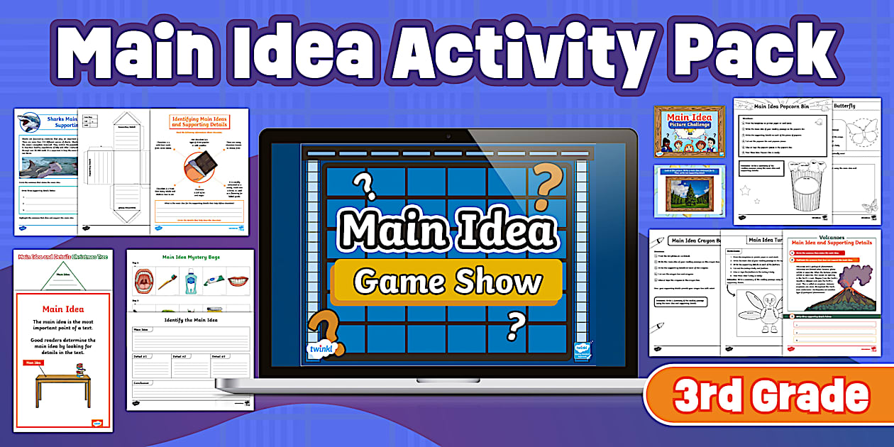 Third Grade Main Idea Activity Pack