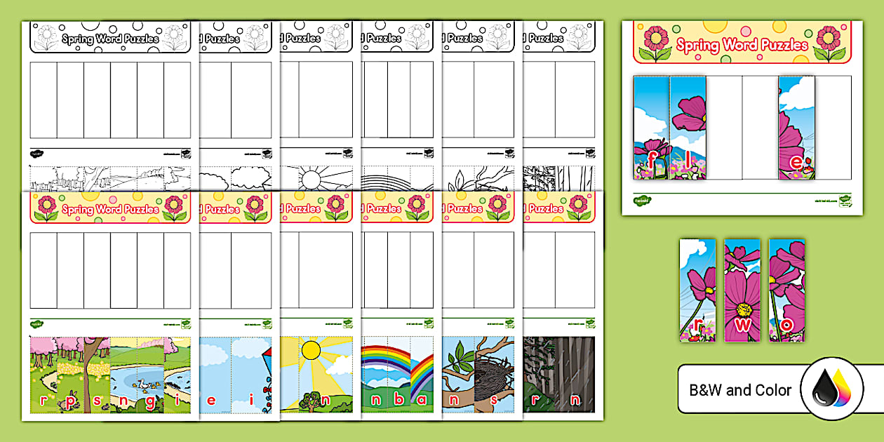 Spring Word Puzzle | Spring Season | Twinkl USA - Twinkl