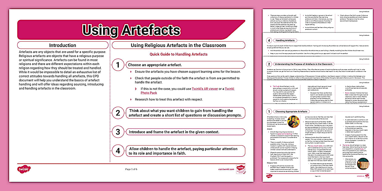 RE CPD - Using Artefacts (teacher made) - Twinkl