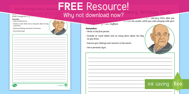 The Mi Amigo Diary Writing Worksheet