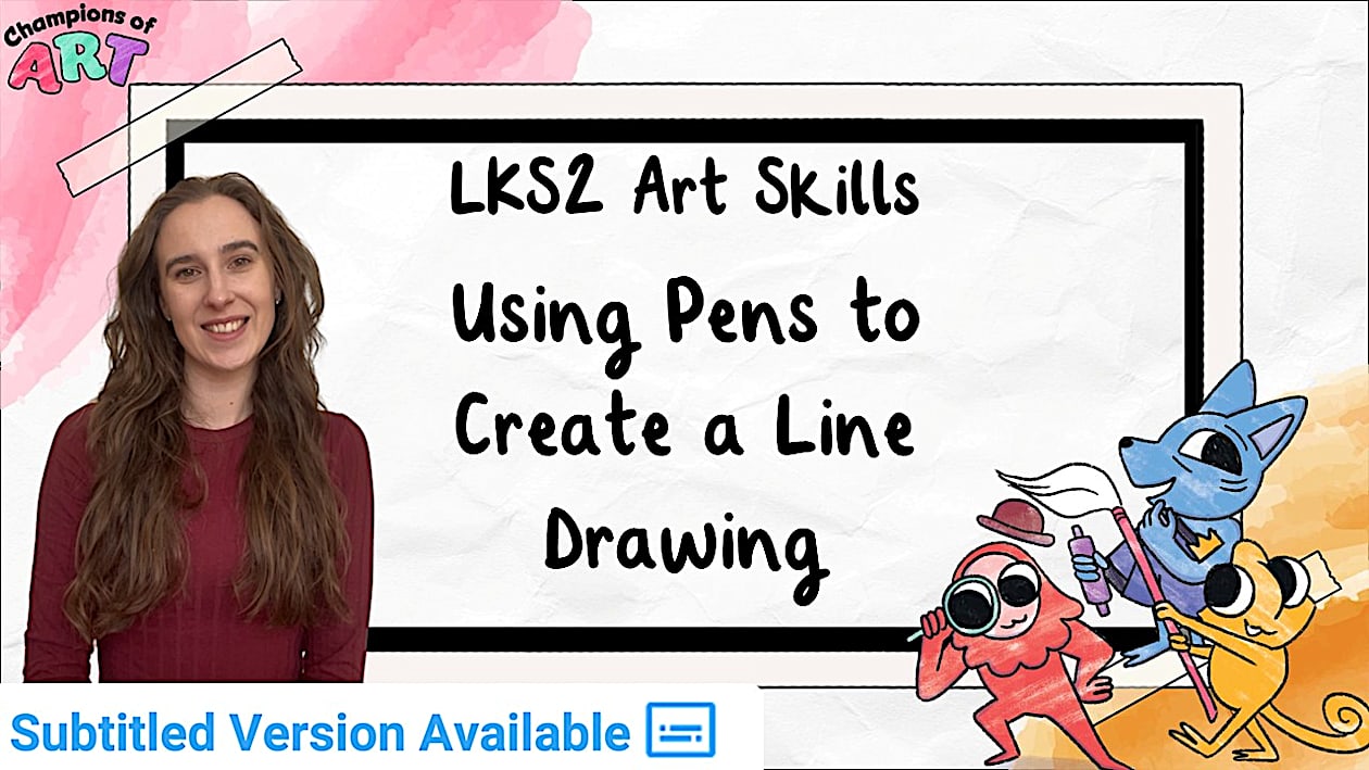Using Pens to Create a Line Drawing - Art Concept Video - Champions of Art: