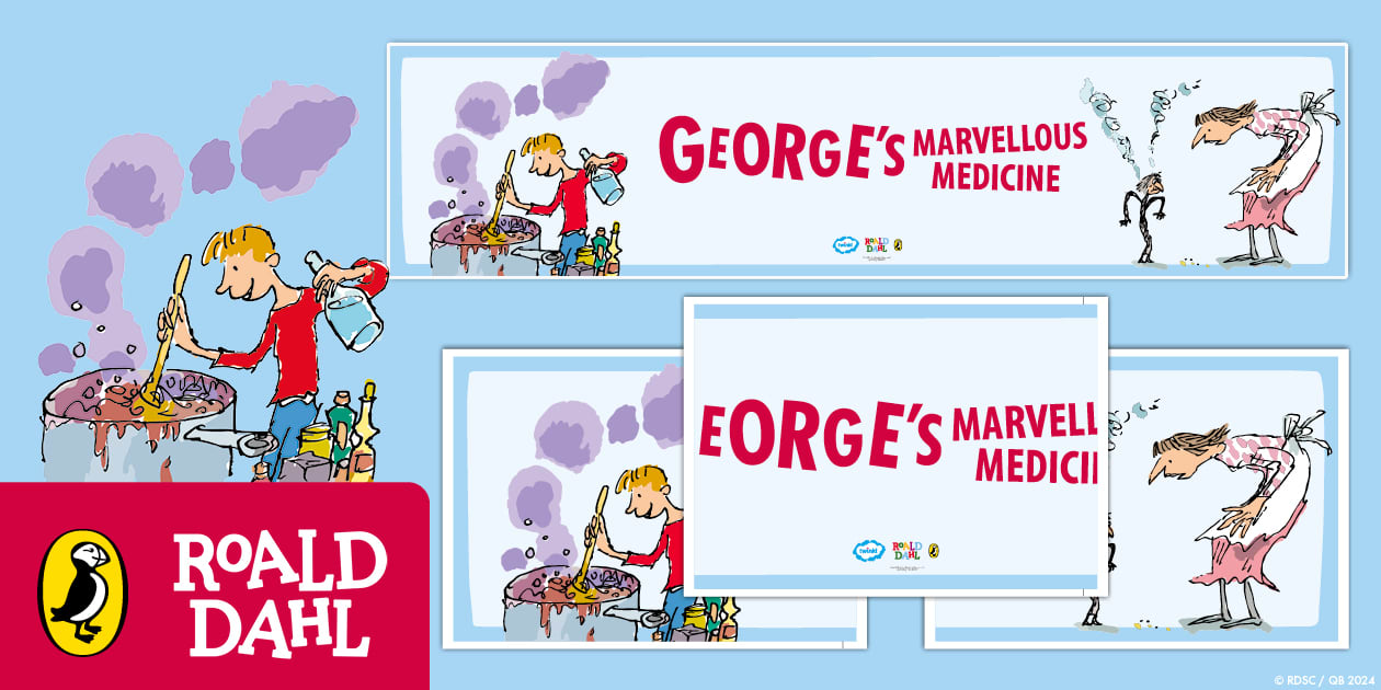 George's Marvellous Medicine: Display Banner - Twinkl
