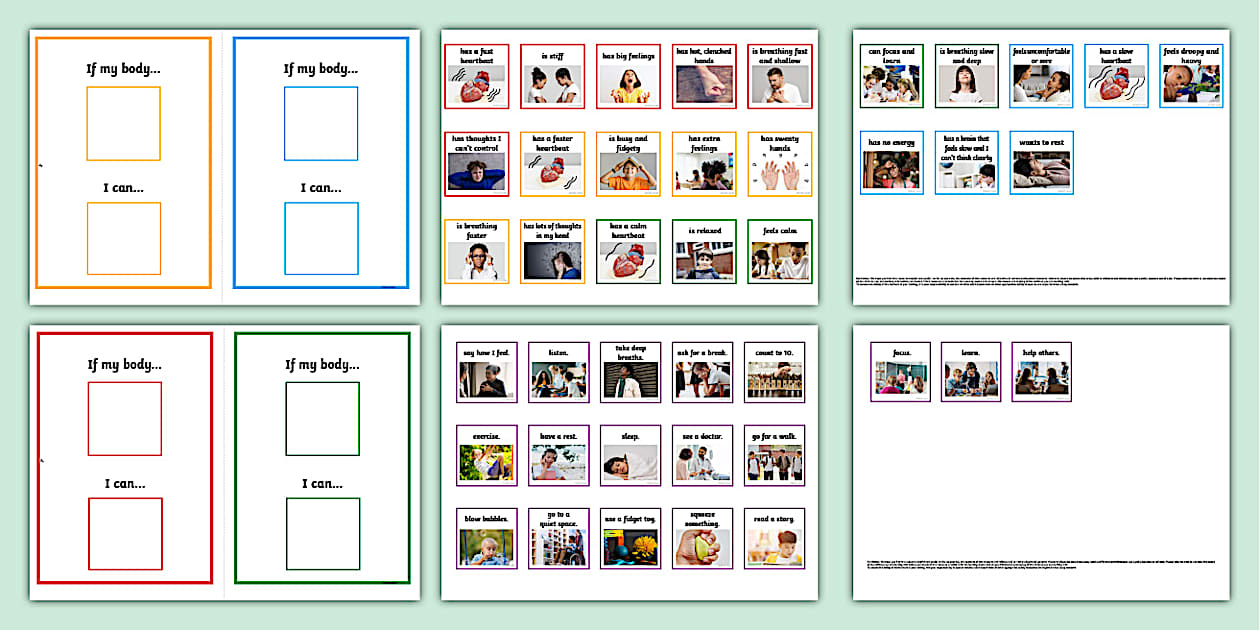 Areas of Self-Regulation: My Body Support Cards Older Learners