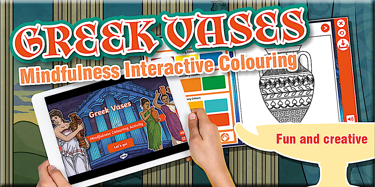 * NEW * Greek Vases Mindfulness Interactive Colouring