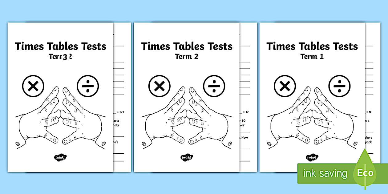 Times Table Test Year 5 Assessment Pack - KS2 - Twinkl