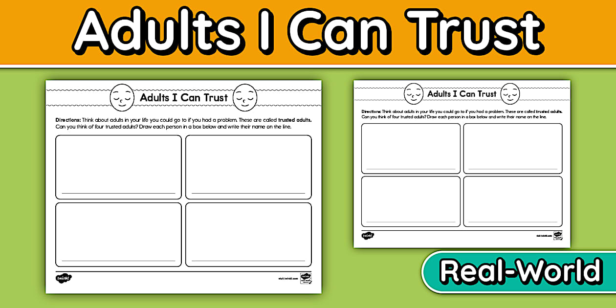Adults I Can Trust Worksheet