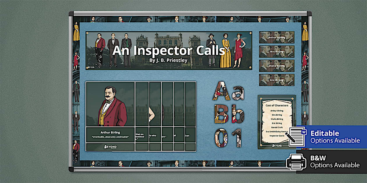 An Inspector Calls Display | GCSE English | Beyond - Twinkl