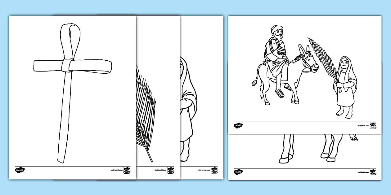 Palm Sunday Coloring Sheet Pack for Kids | Twinkl USA