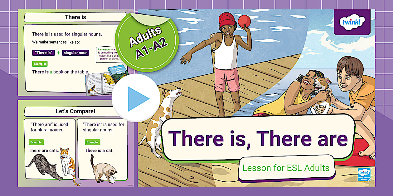 ESL There is, There are Powerpoint Lesson - Twinkl